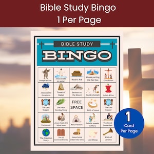 Bible Study Bingo Game: Church Youth Group Activity (digital Download ...