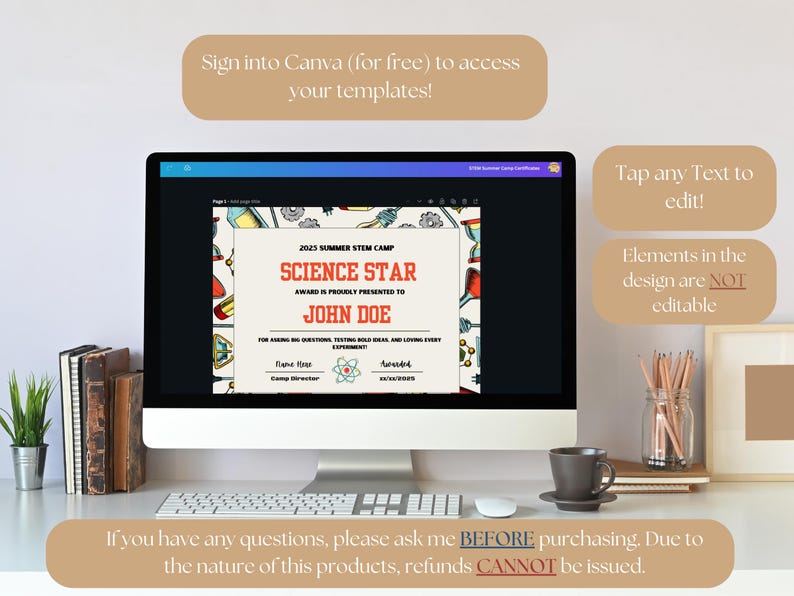 Editable STEM Awards: Printable Certificates for Kids (PDF Template ...