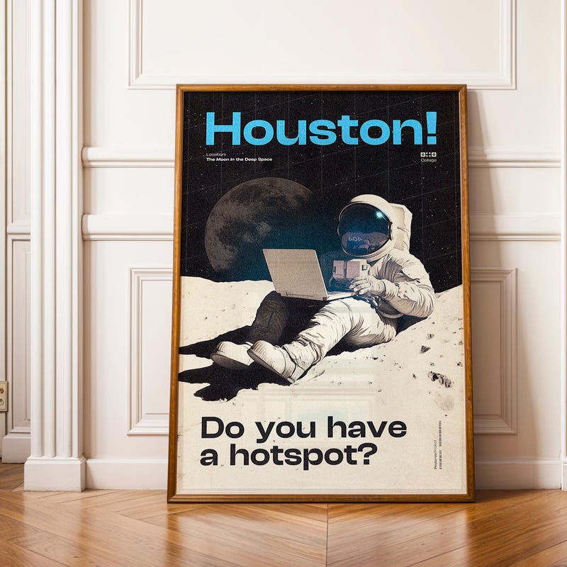 Astronaut Art Houston - Etsy UK