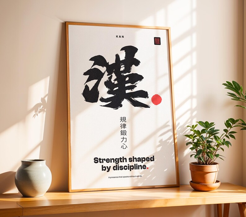 Echoes of Strength – Japanese Printable Poster Set With Kanji ...