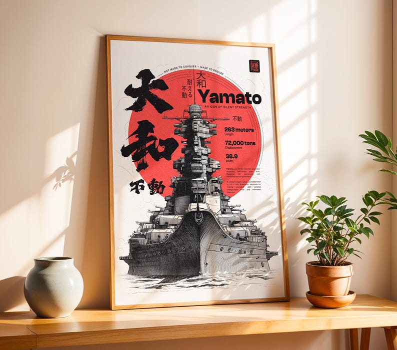 Yamato Japanese Poster – Printable Digital Wall Art With Bold ...