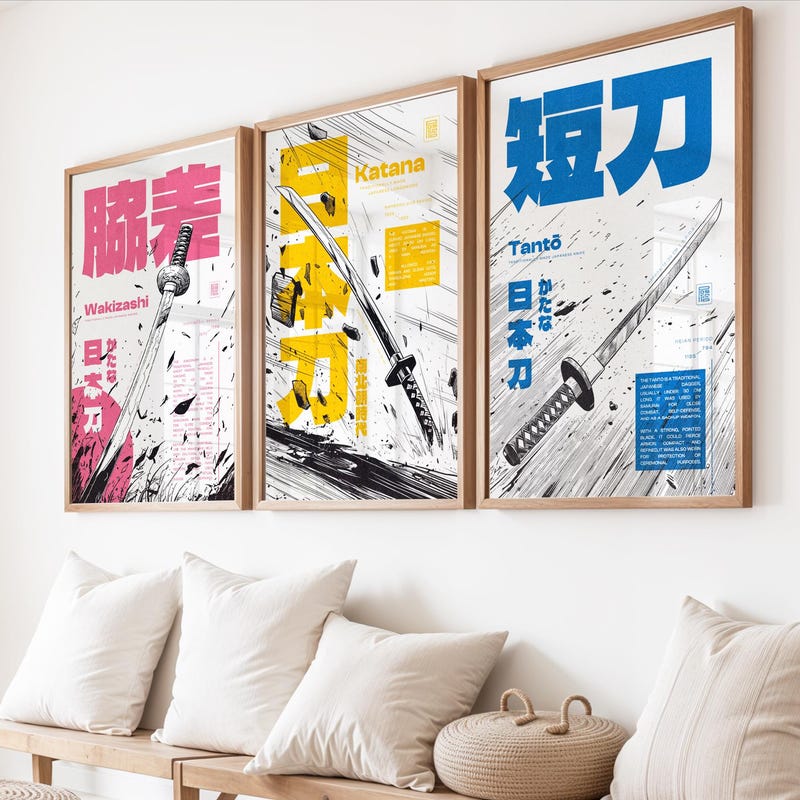Japanese Swords Poster - Etsy