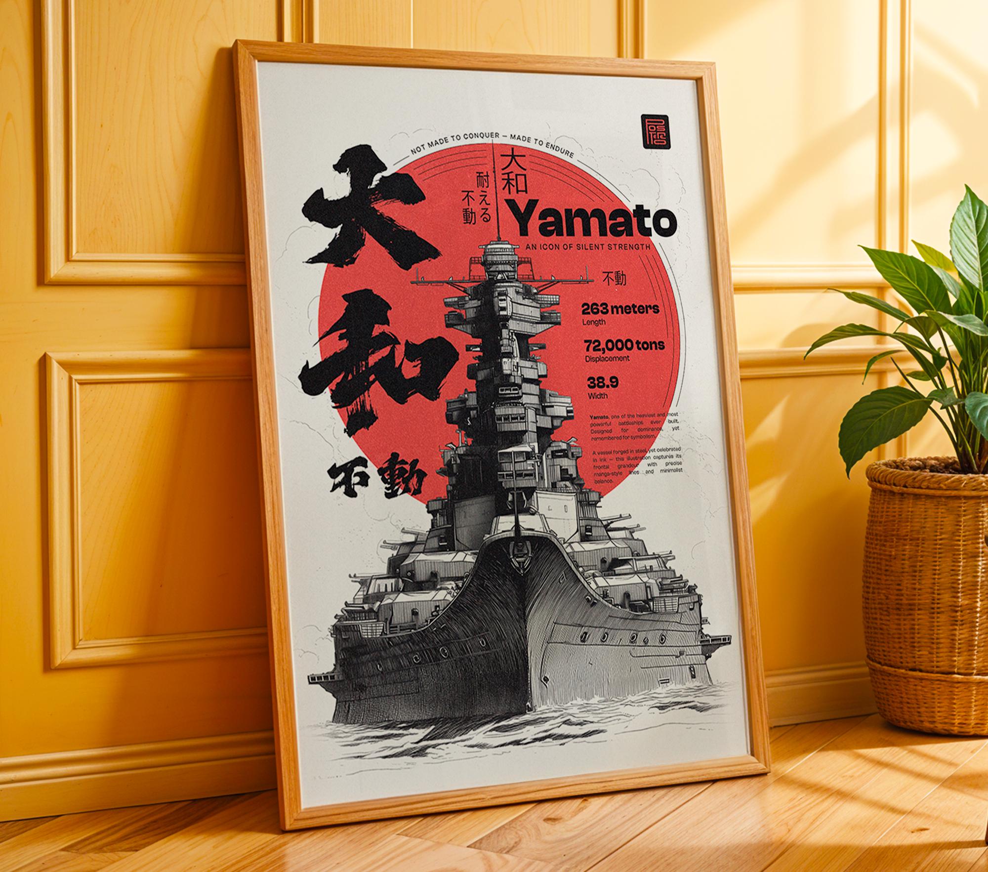 Yamato Japanese Poster – Printable Digital Wall Art With Bold ...