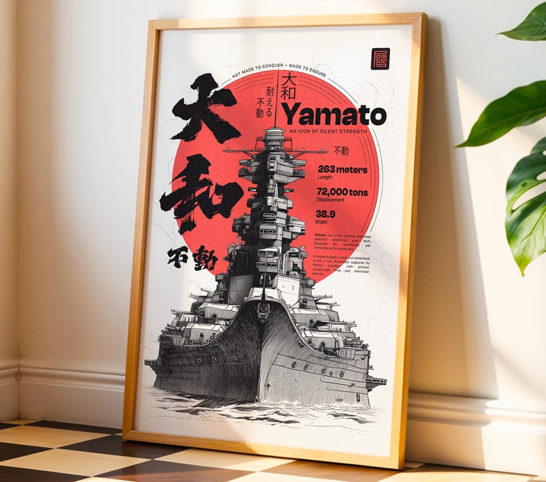 Yamato Japanese Poster – Printable Digital Wall Art With Bold ...