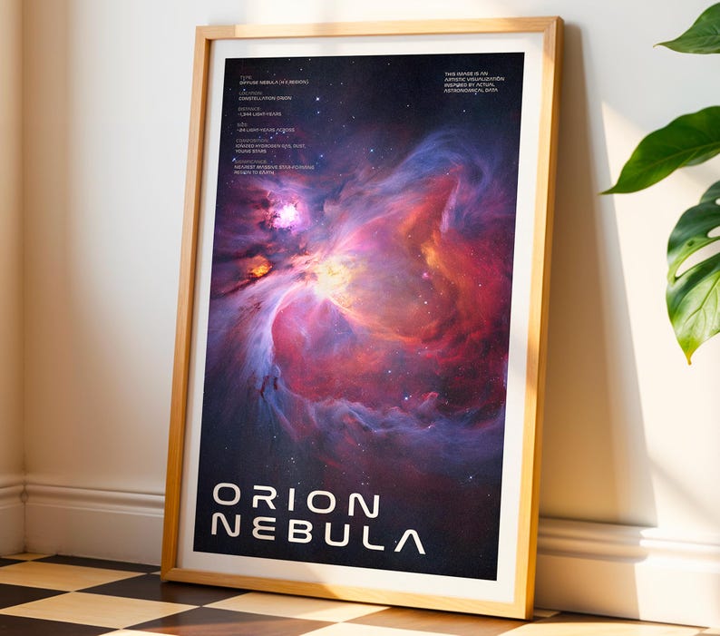 Orion Nebula Printable Poster – Sci-fi Astronomy Wall Art | Bold Cosmic ...