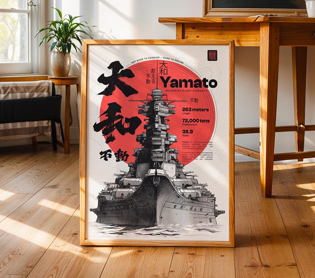 Yamato Japanese Poster – Printable Digital Wall Art With Bold ...