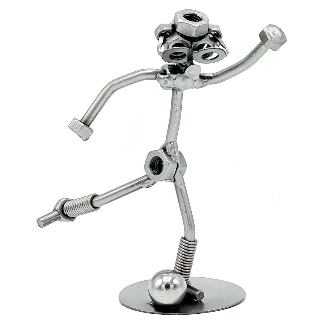 Handmade Nuts & Bolts Soccer Player Figurine: Football Fan Gift - Etsy