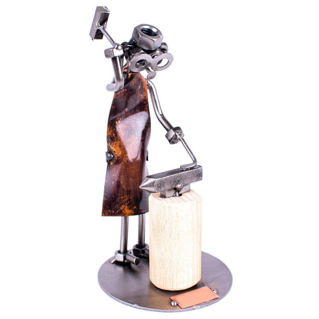 Handmade Blacksmith Figurine: Rustic Metal Art Sculpture - Etsy