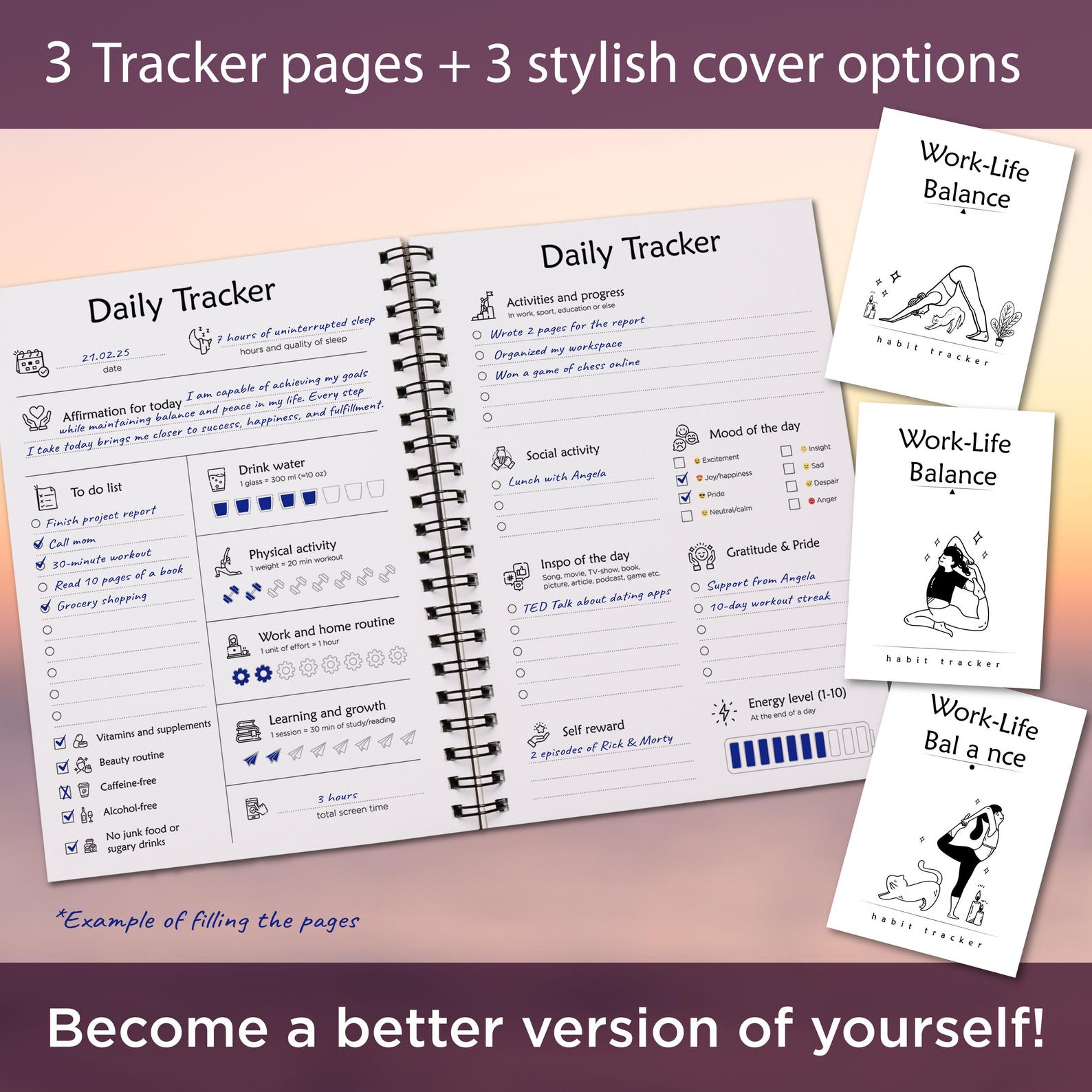 Work-life Balance Habit Tracker: Printable Journal (A4 PDF) - Etsy