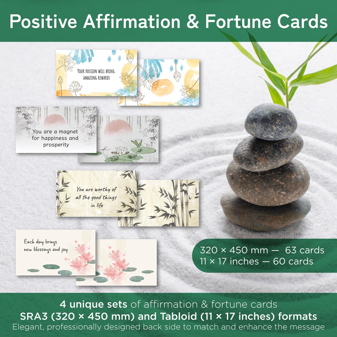 Printable Motivational Affirmation & Fortune Cards, Vision Board ...