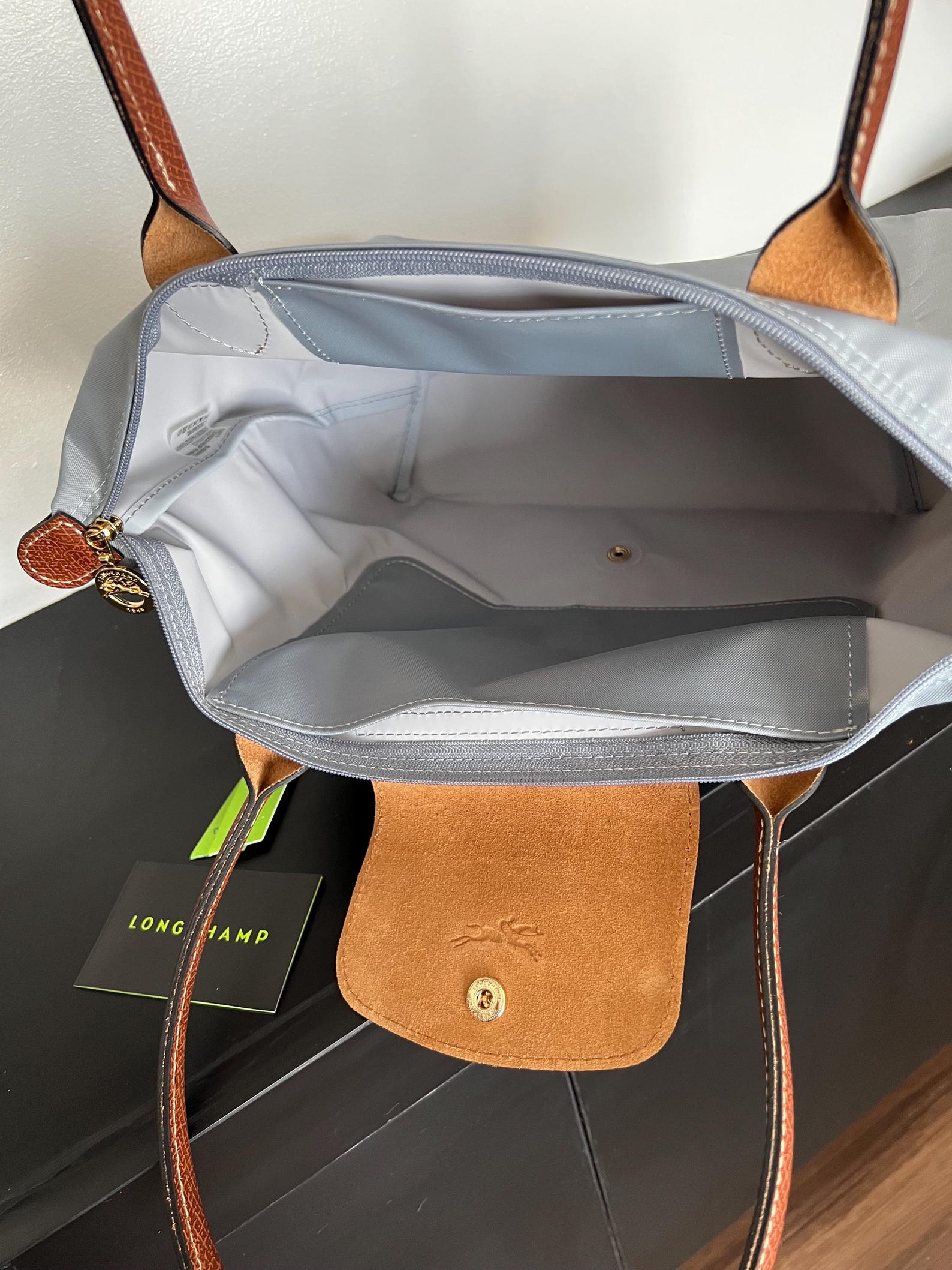 Longchamp Le Pliage Medium Long Handle Steel - Etsy