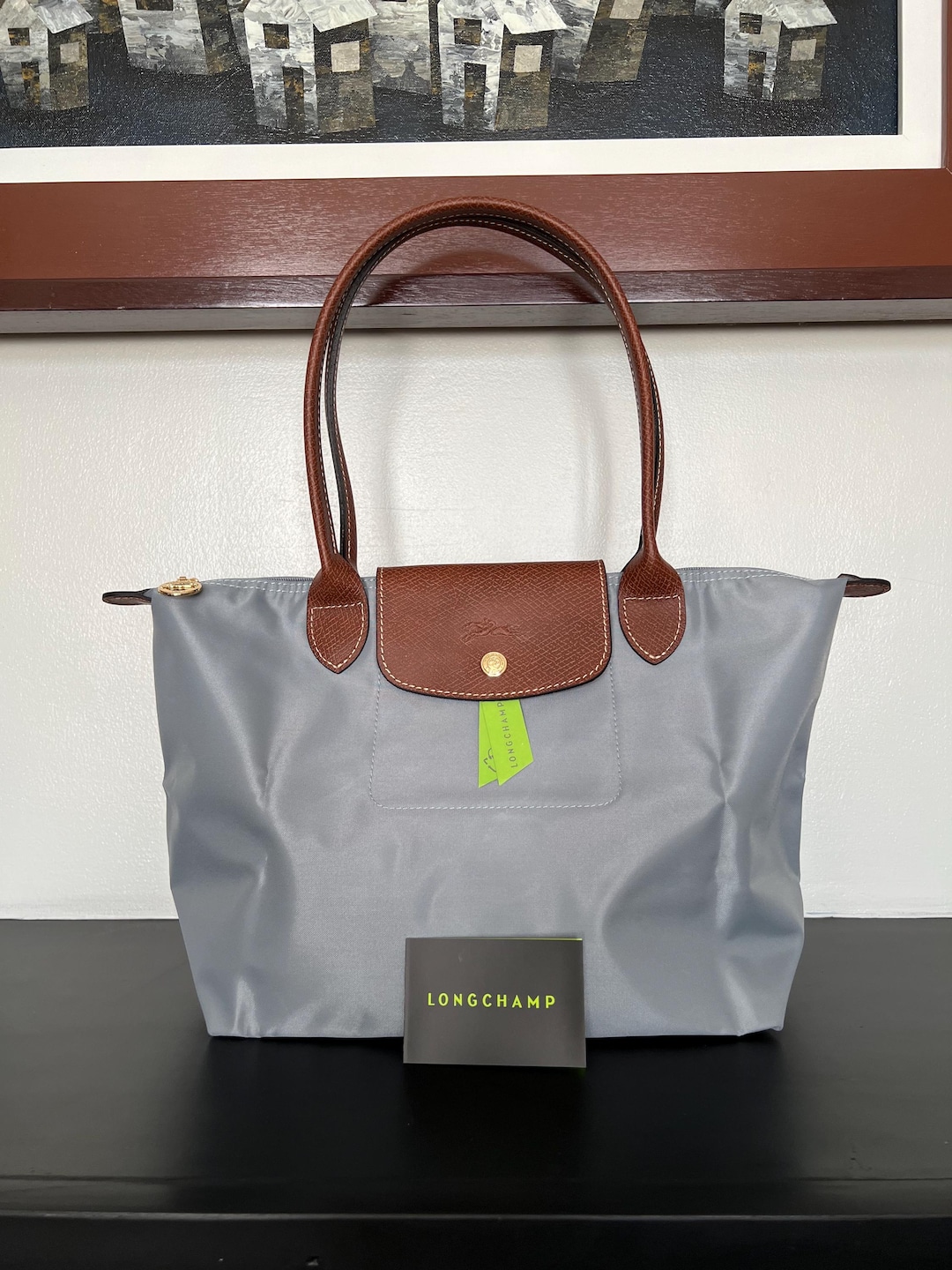 Longchamp Le Pliage Medium Long Handle Steel - Etsy