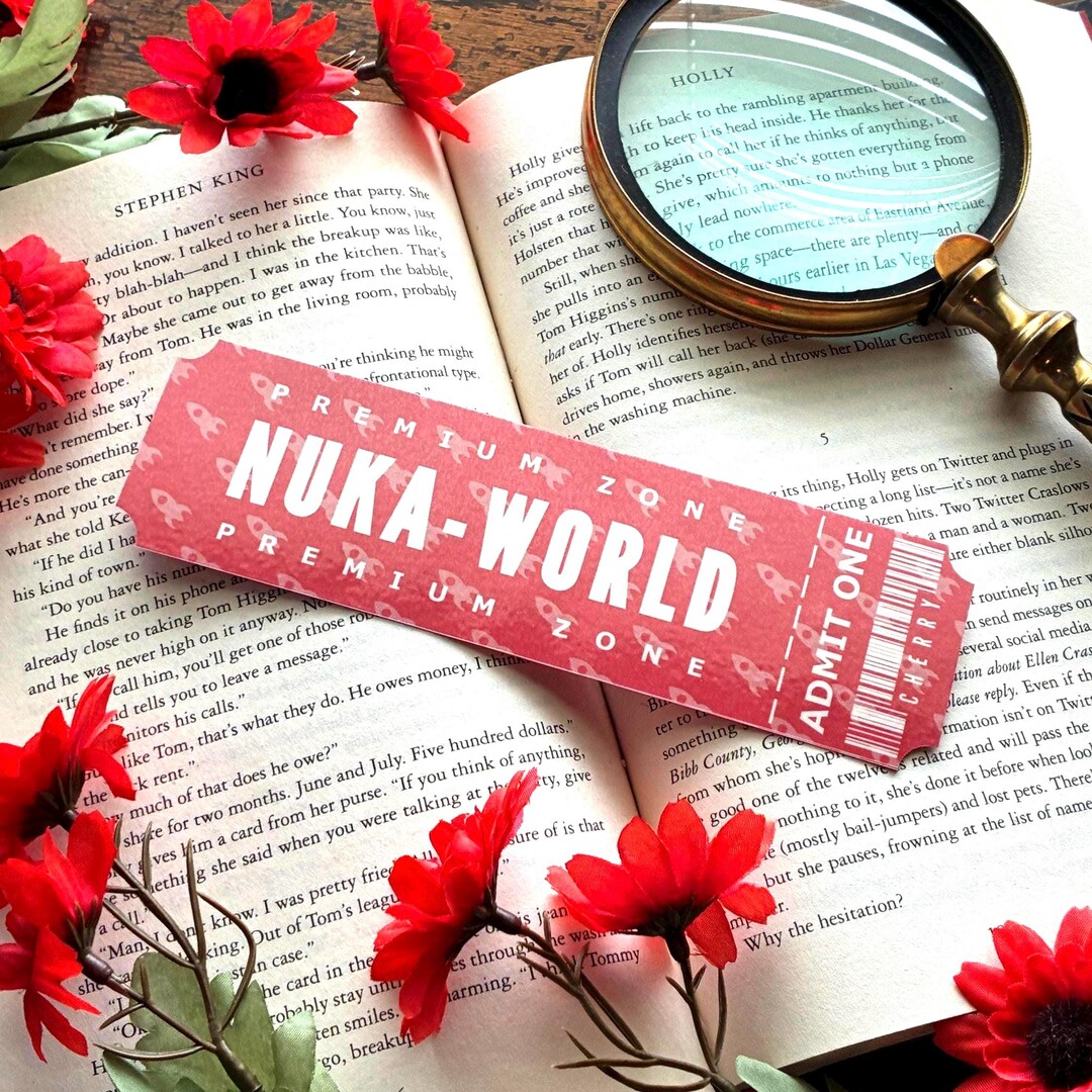 Nuka World Bookmark - Retro Theme Park Cherry Soda Design, Post ...