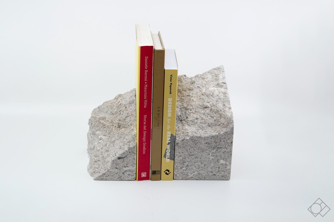 Natural Stone Book Holder / Karst Stone Bookends / Rustic Book Support ...