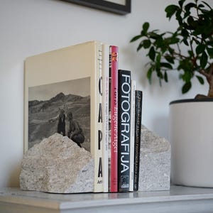 Natural Stone Book Holder / Karst Stone Bookends / Rustic Book Support ...