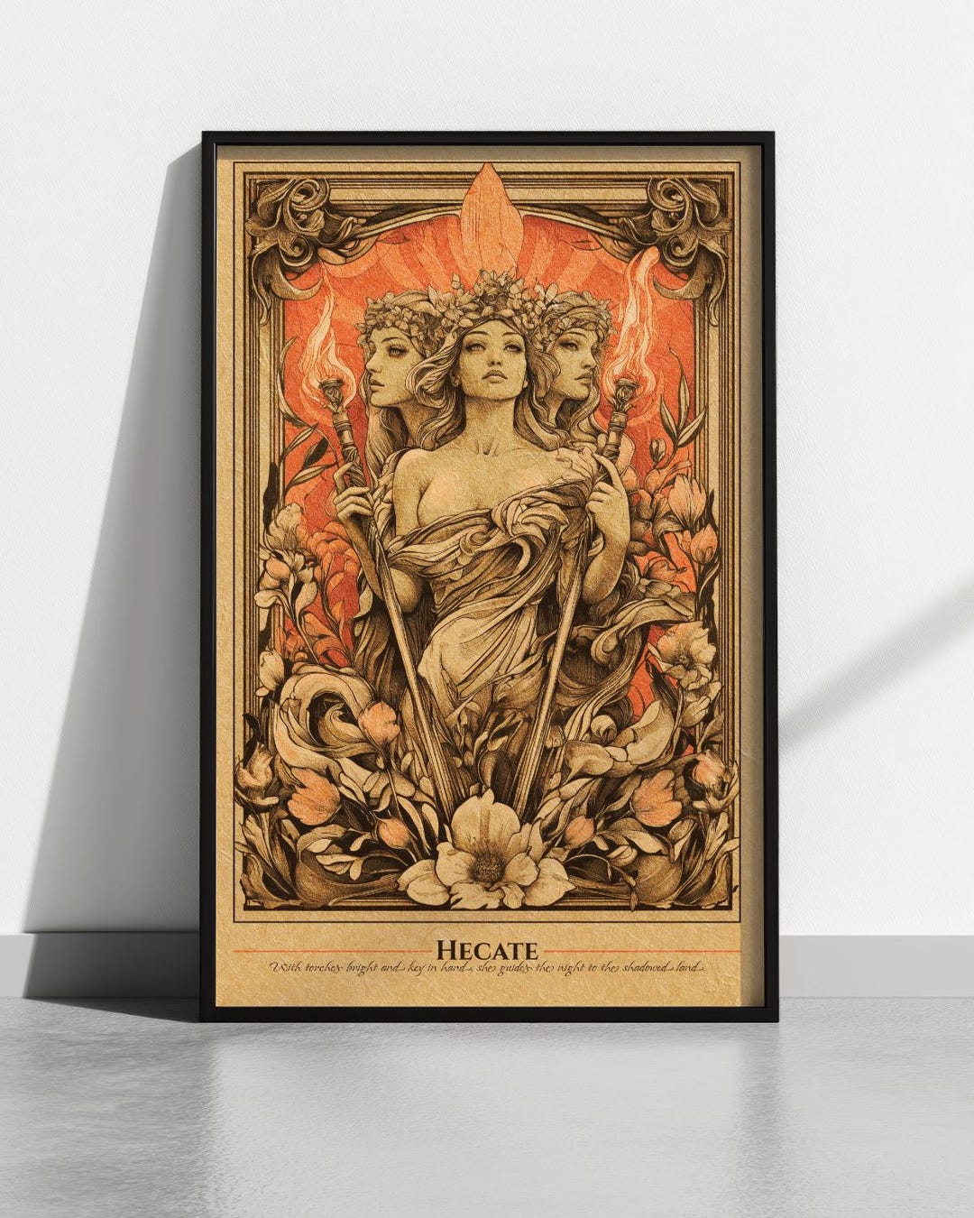 Hecate - Mythological Goddess Art Nouveau Poster | Inspirational Quote ...