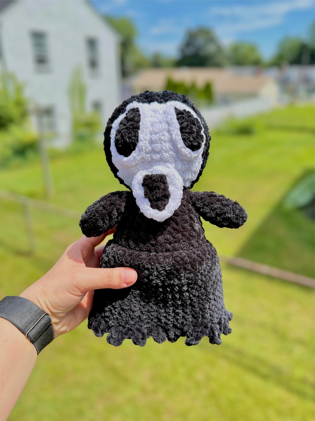 Crochet Ghostface Plush | Handmade Horror Ghost Doll | Halloween Decor ...