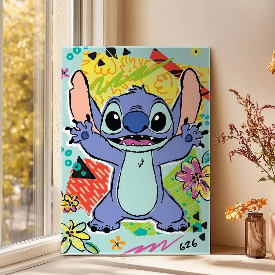 Disney Stitch Poster Wall Art, Stitch Baby Room Poster, Cute Disney ...