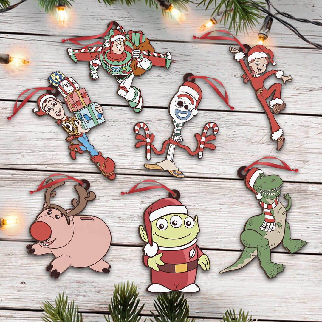 Funny Toy Story Group Christmas Wood Ornament, Woody and Buzz Lightyear ...
