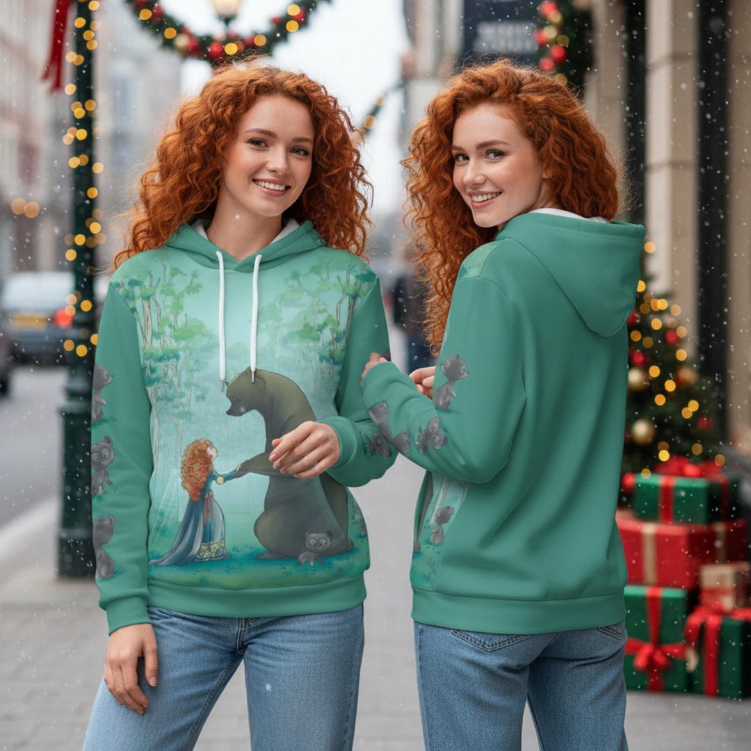 Disney Pixar Brave Merida With Triplet Bear Hoodie, Princess Merida ...