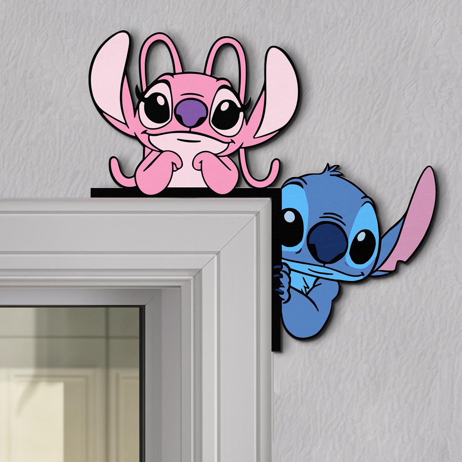 Disney Peeking Peeker Lilo and Stitch Door Corner Sign, Stitch and ...