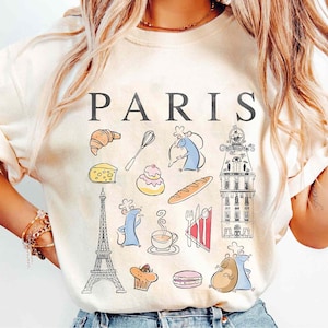 Disney Ratatouille Doodles of Paris T-shirt, Little Chef Remy France ...