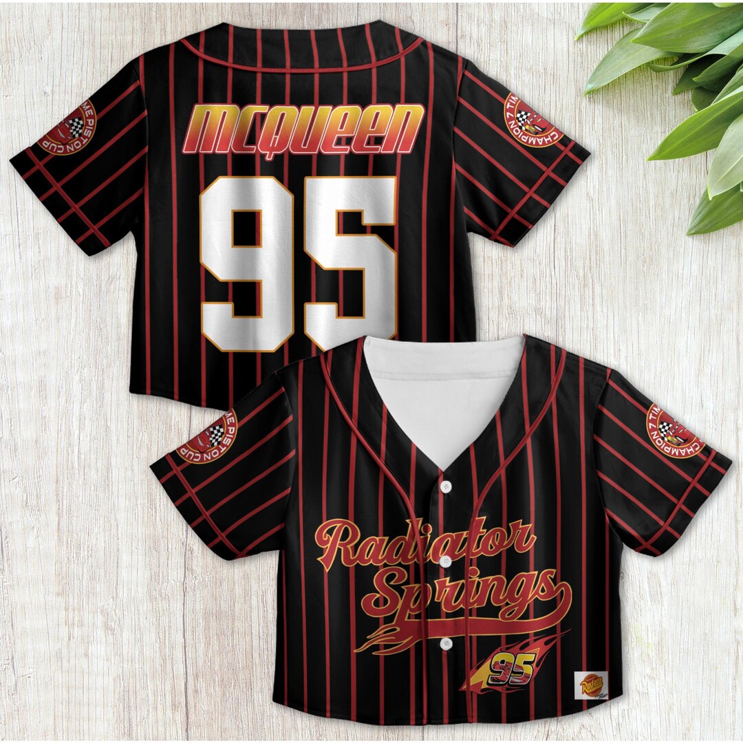 Disney Lightning Mcqueen 95 All-over Print Crop Top Baseball, Radiator ...
