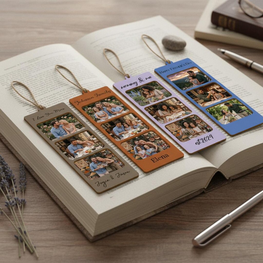 Custom Picture A Wish for You Wood Photo Bookmark, Family Picture ...