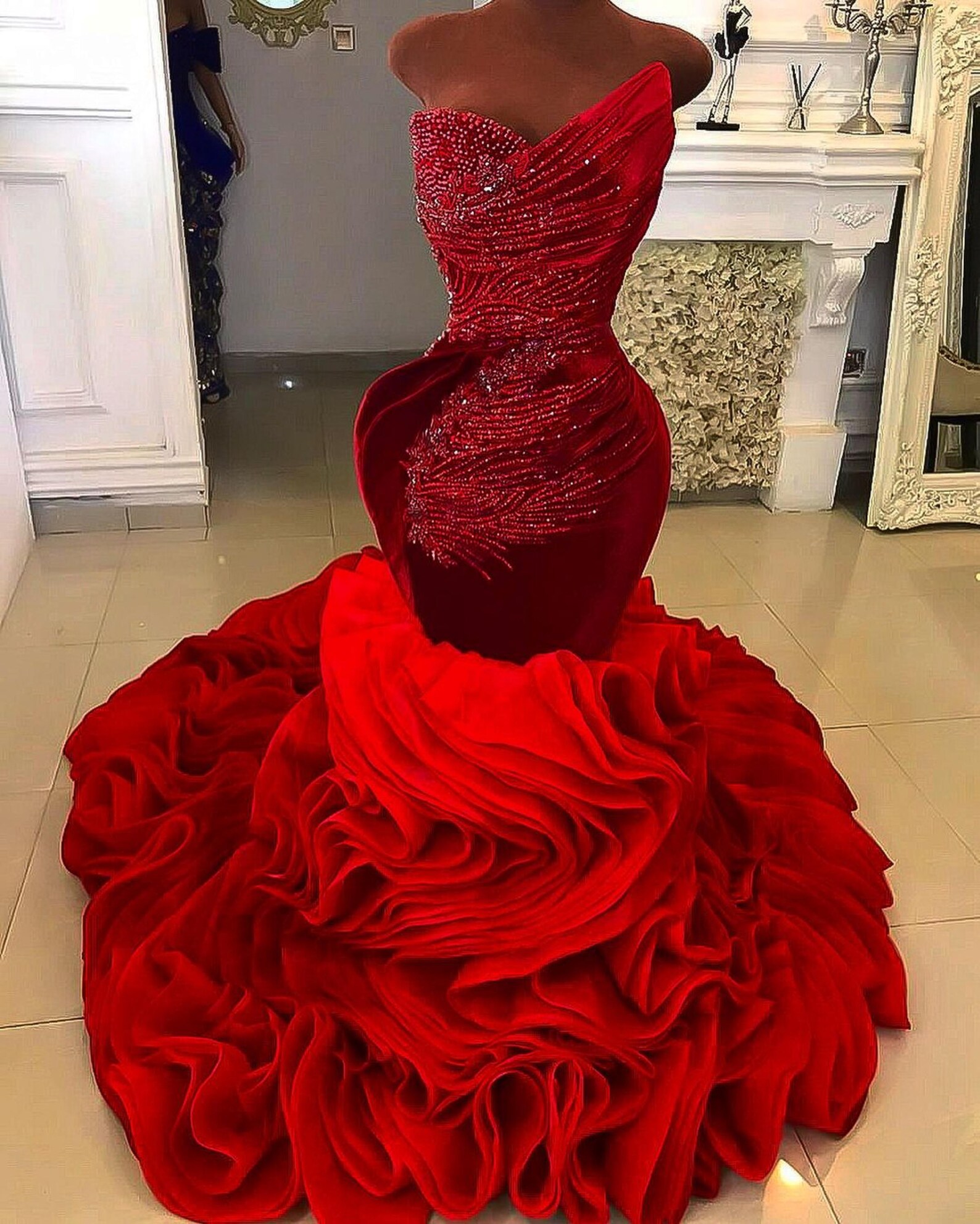 Couture Evening Dress | Reception Gown | Birthday Dress | Red Carpet ...