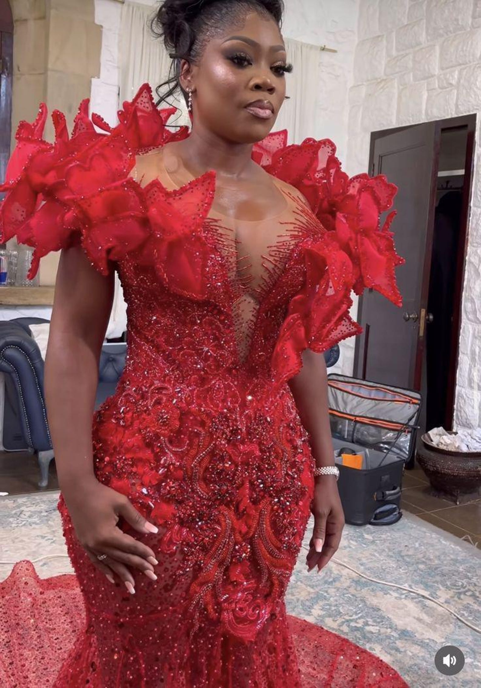 Luxury Evening Dress | Birthday Reception Dress | Prom Dress | Red ...