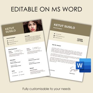 Professional Resume Template for Microsoft Word With Cover Letter ...