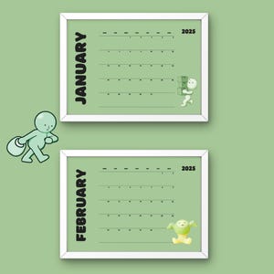 Unique Smiski Theme Printable Calendar for 2025 Add a Touch of ...