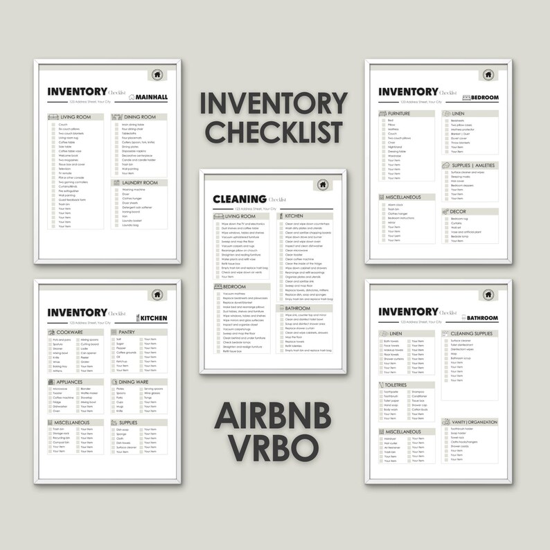 Ultimate Airbnb Inventory Organizer: Customize, Print, and Manage Your ...
