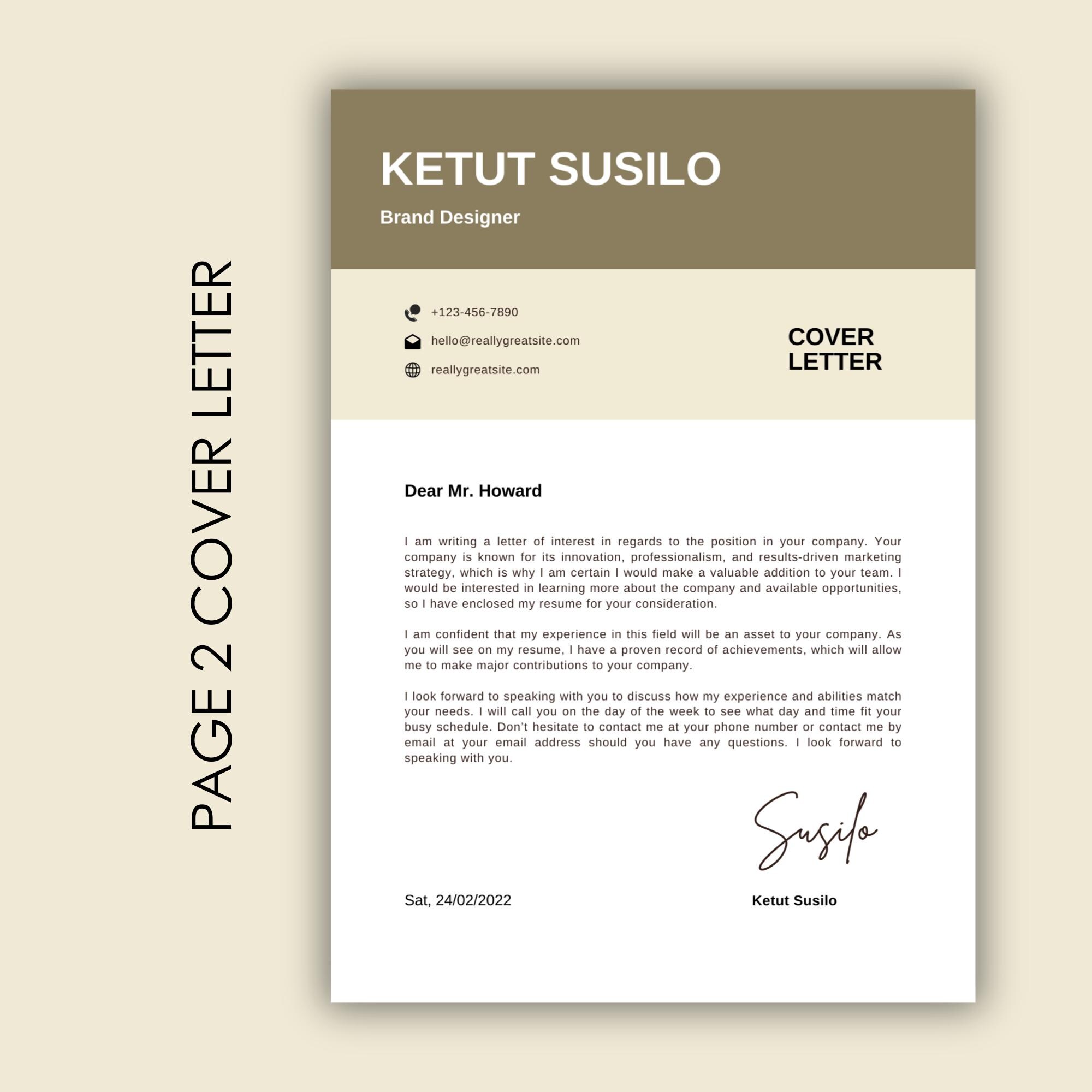 Professional Resume Template for Microsoft Word With Cover Letter ...