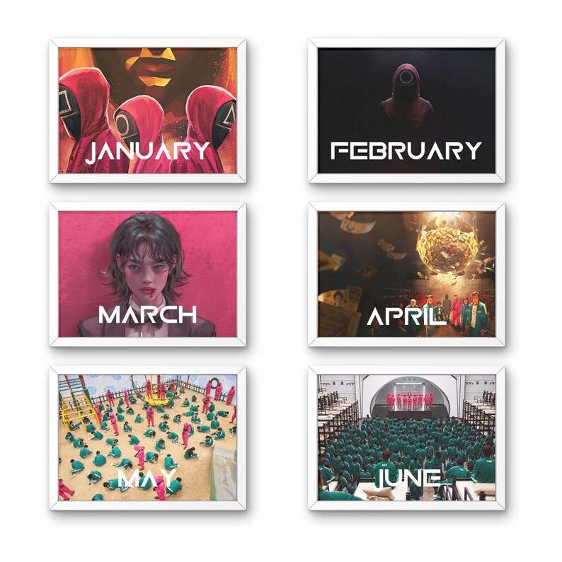 Squid Game Wall Calendar 2025, Netflix Series Theme, Unique Gift for ...
