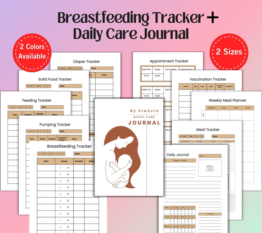 Breastfeeding Tracker, Breast Pumping Tracker Bottle Feeding Schedule ...