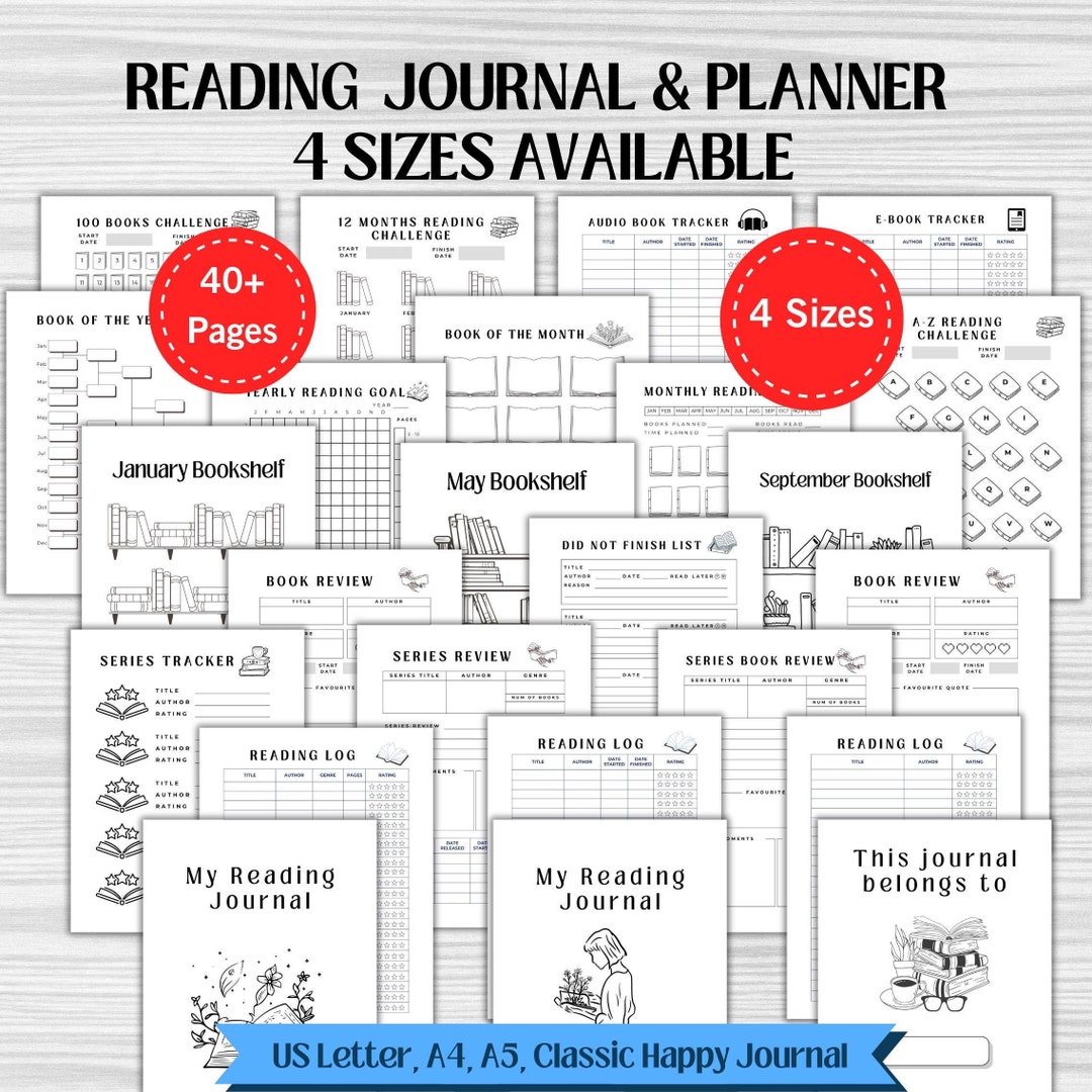 Printable Reading Planner Book Lover Reading Tracker 2025 Reading ...