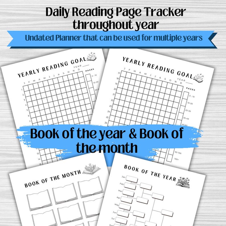 Printable Reading Planner Book Lover Reading Tracker 2025 Reading ...