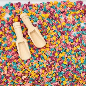 Colored Oats for Sensory Play. Mix for Sensory Play, Rainbow Sensory ...