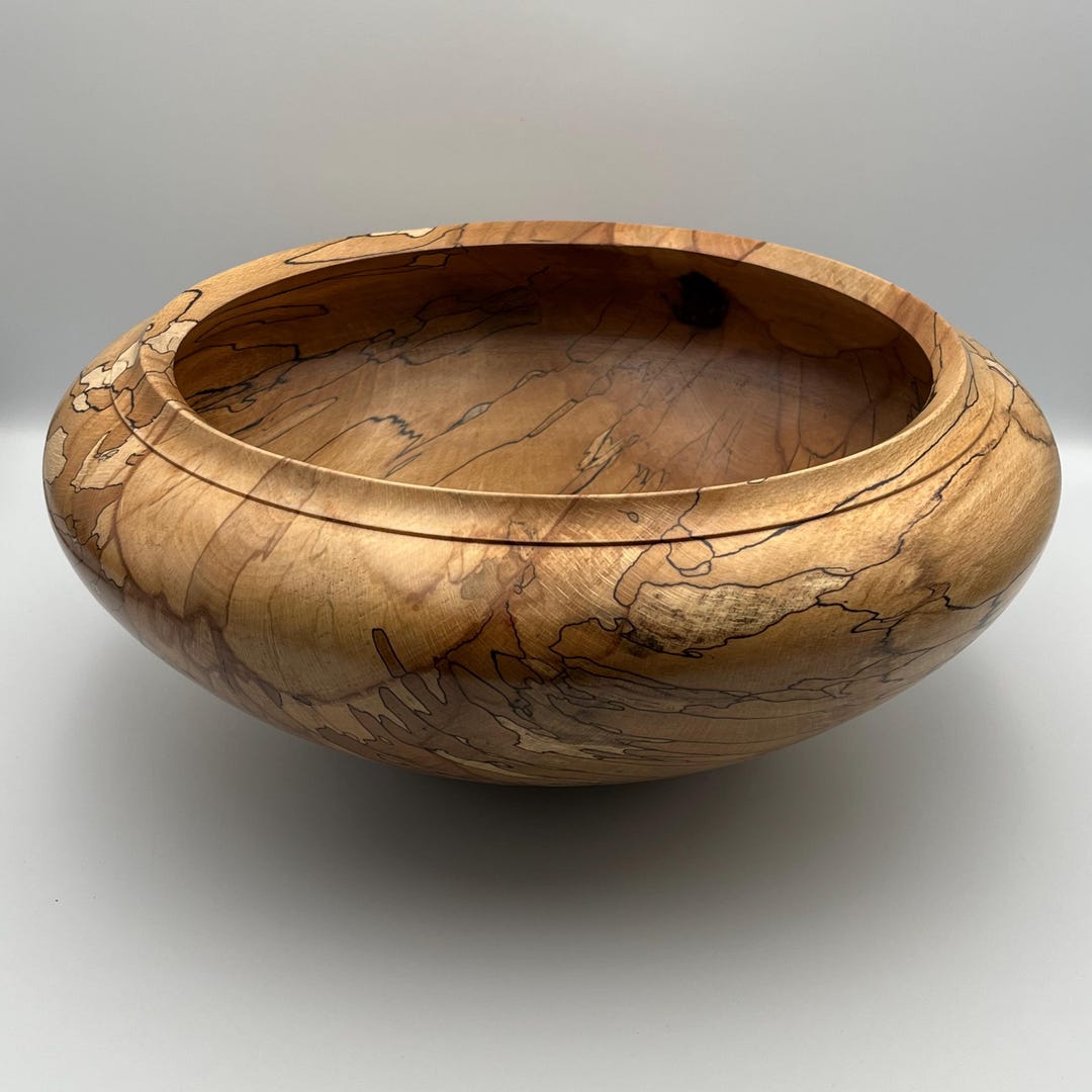 Stunning Spalted Beech Handmade Solid Fruit Bowl - 35cm Diameter - Etsy