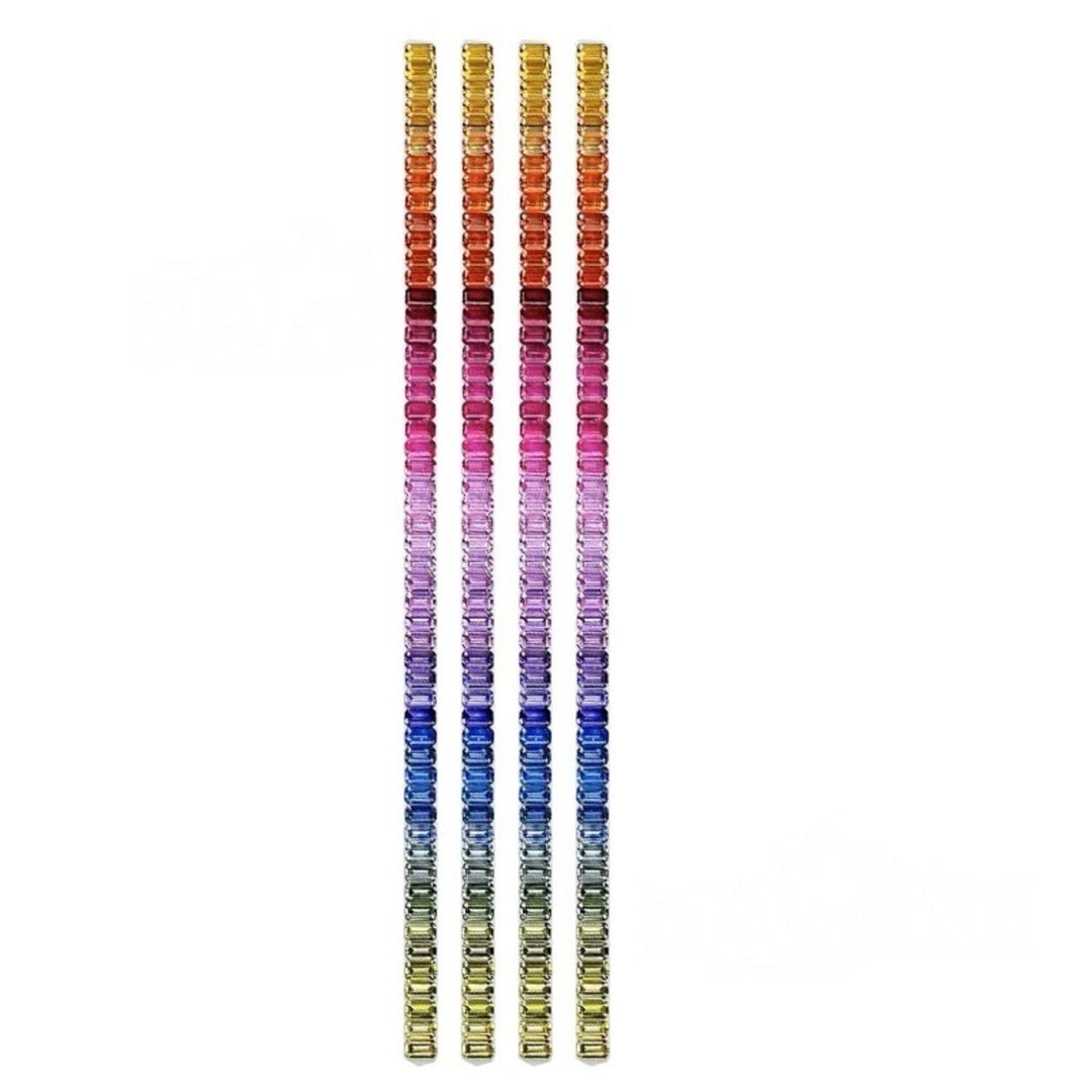 New Mix Color Emerald Shape Lab Grown Sapphire Size 3x5mm Rainbow ...