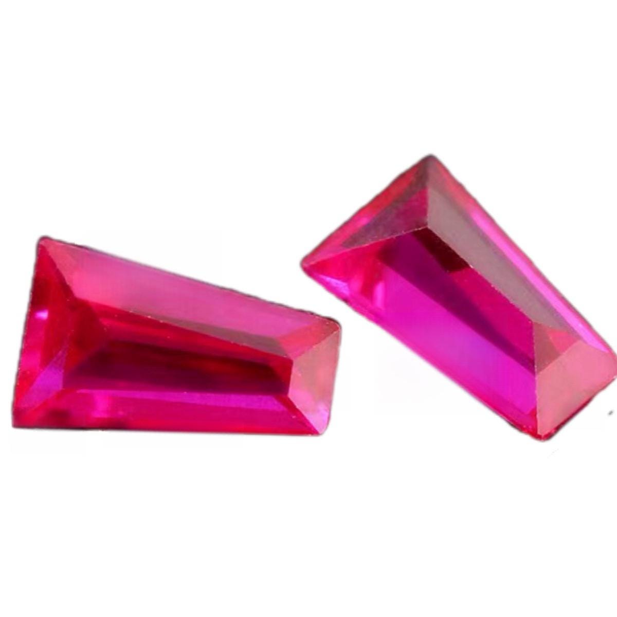 Step Cut Trapezoid Red Ruby Corundum Gemstone (2x1.5x1mm-5x3x2mm) - Etsy