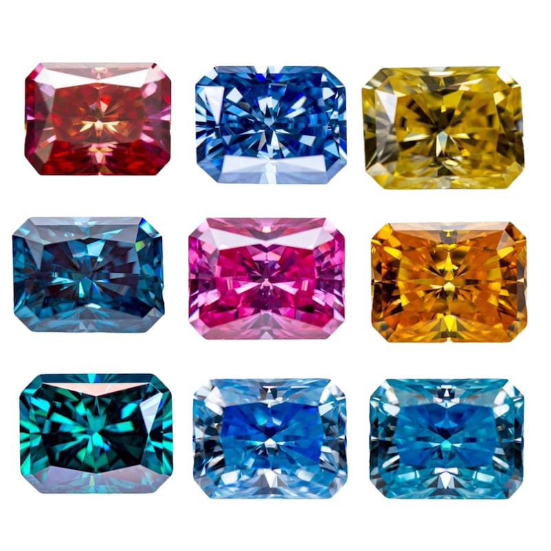 Blue Diamond Color Rings - Etsy UK