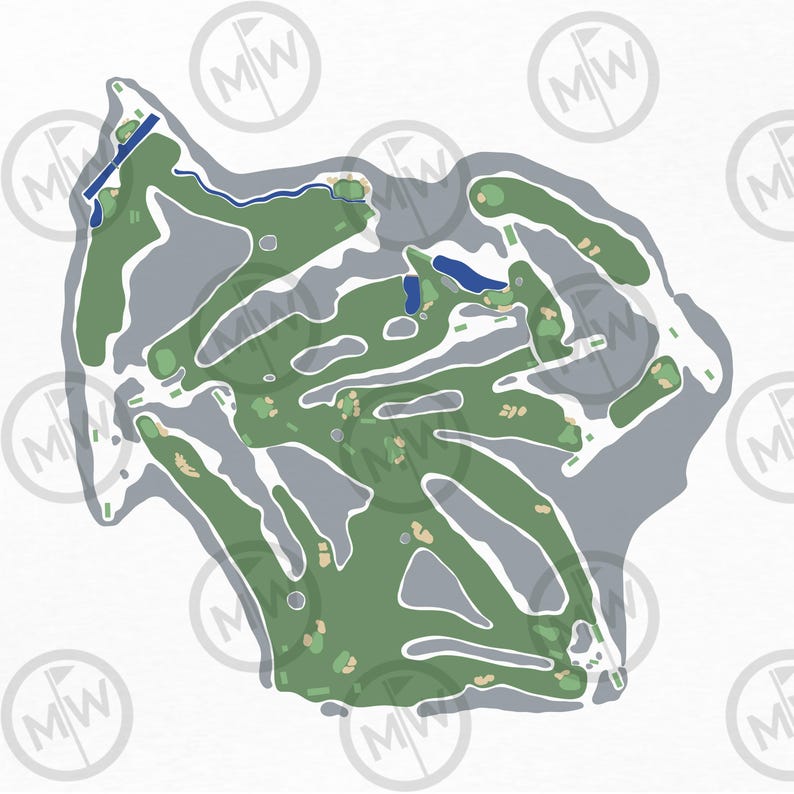 Custom Golf Course Map - Etsy