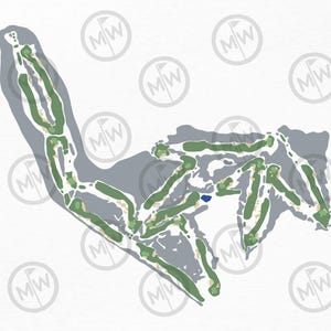 Custom Golf Course Map - Etsy