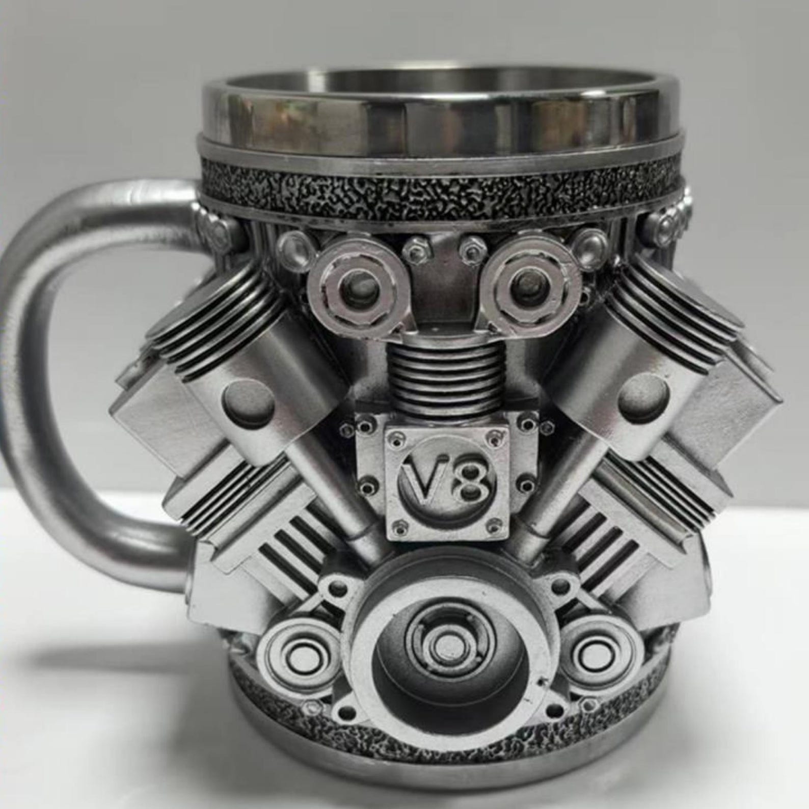 V8 Engine Coffee Mug, 3D Car Engine Mug, Funny Car Lover Gift, Large ...