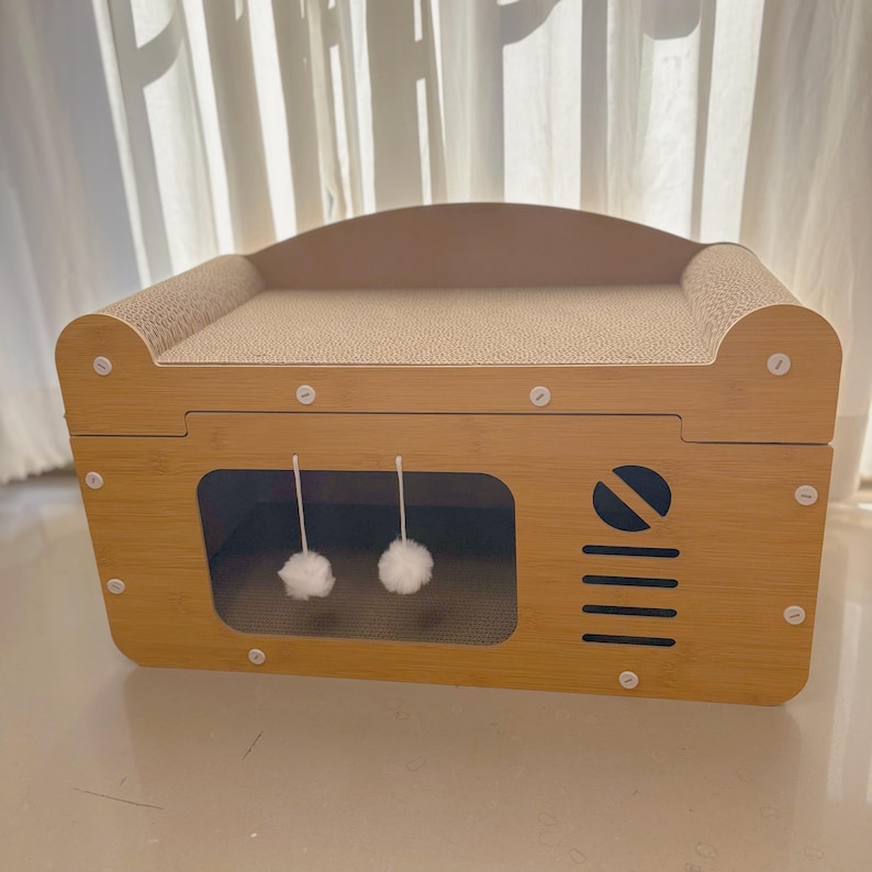 Chic Tv-inspired Cat House,gift for Cat,creative and Luxury Cat Condo ...