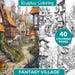 40 Fantasy Village Grayscale Coloring Pages - Etsy