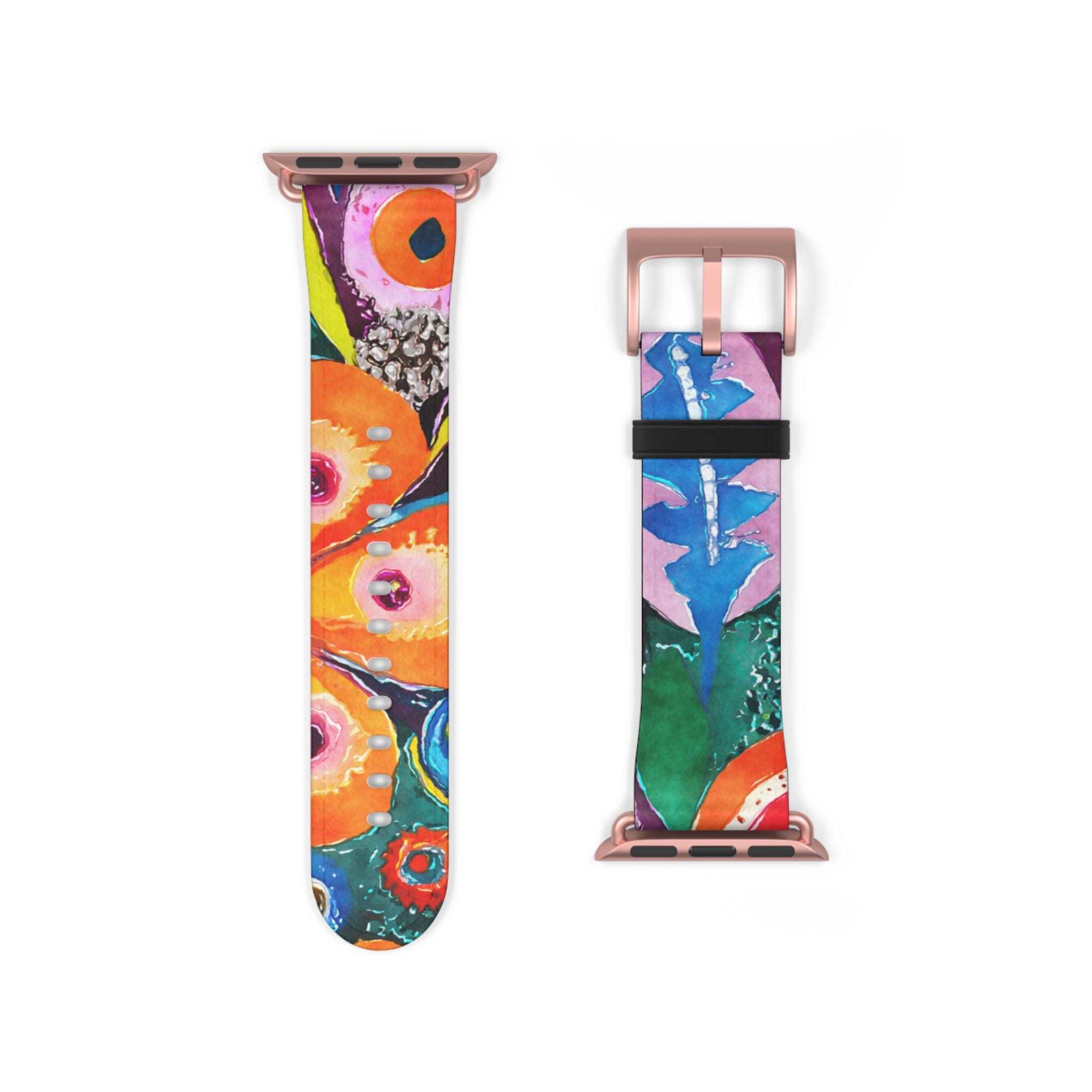 Vibrant Floral Watch Band - Colorful Wrist Accessory for Boho Lovers ...