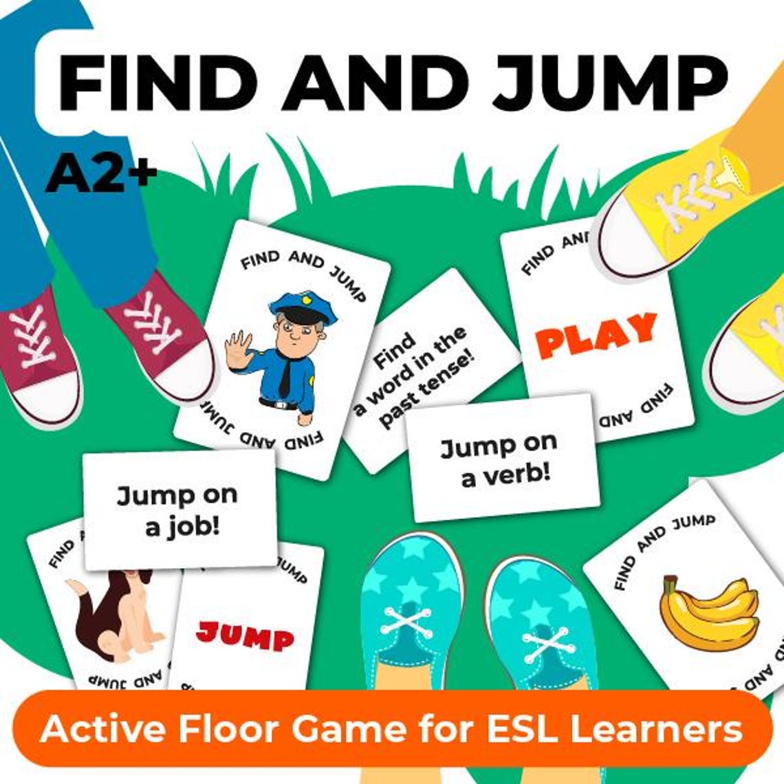 Active Floor Game: Printable Vocabulary & Movement Cards (digital ...